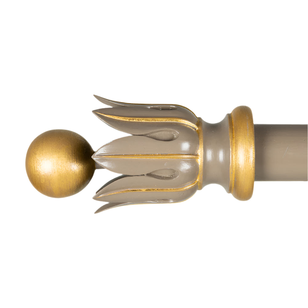 CURVED WOODEN CURTAIN POLE FINIALS – Sibyl Colefax & John Fowler