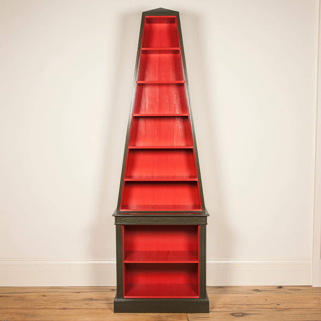 A PAINTED PYRAMID BOOKCASE – Sibyl Colefax & John Fowler